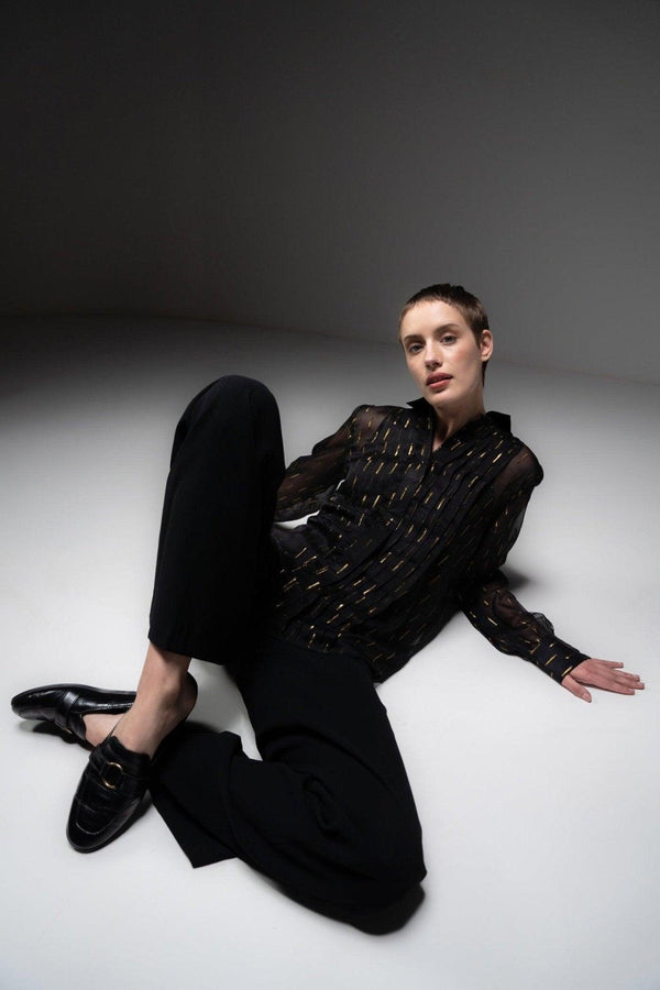 BLACK GOSSAMER SHIRT – Sotbella